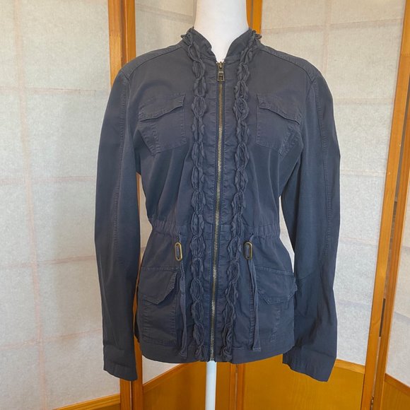 XCVI | Jackets & Coats | Xcvi Cotton Navy Blazer Size M | Poshmark